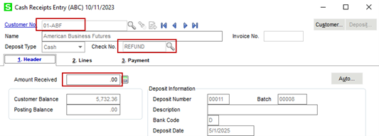 Refunding A Credit On A Customers Account In Sage 100 | DWD Technology ...