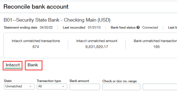 Connecting Sage Intacct Bank Feeds And Matching Bank Transactions | DWD ...
