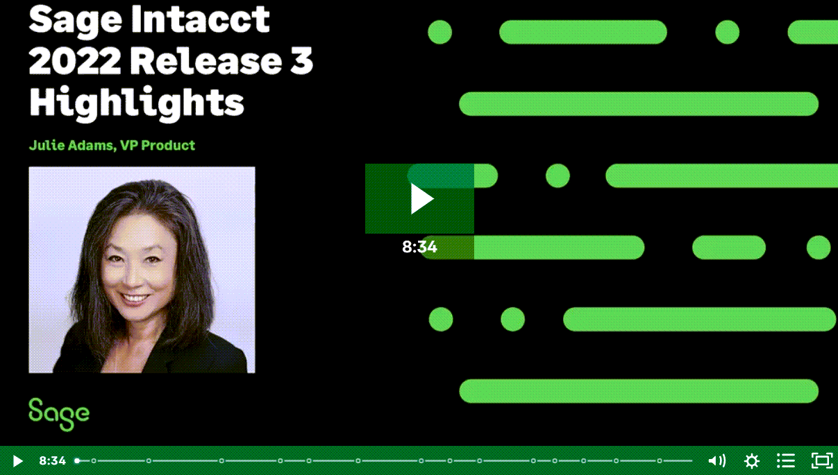 What’s New In Sage Intacct 2022 R3 | DWD Technology Group